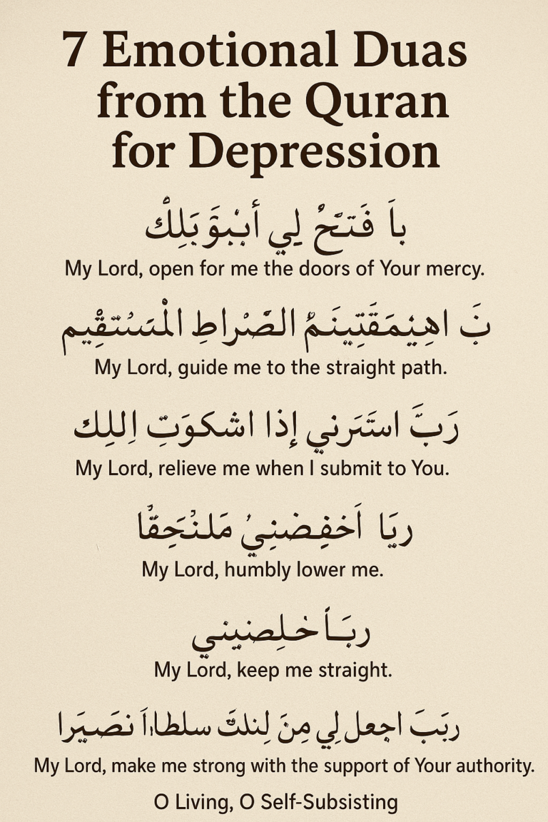 7 Emotional Duas from the Quran for Depression