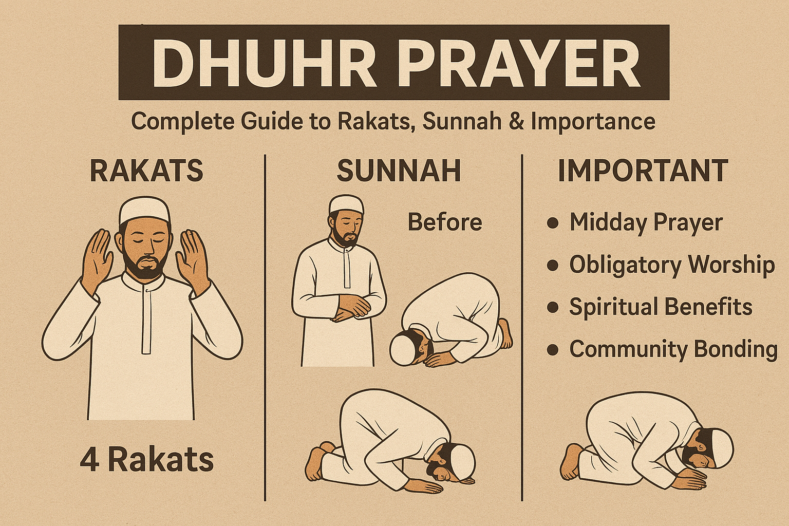 Dhuhr Prayer — Complete Guide to Rakats, Sunnah & Importance